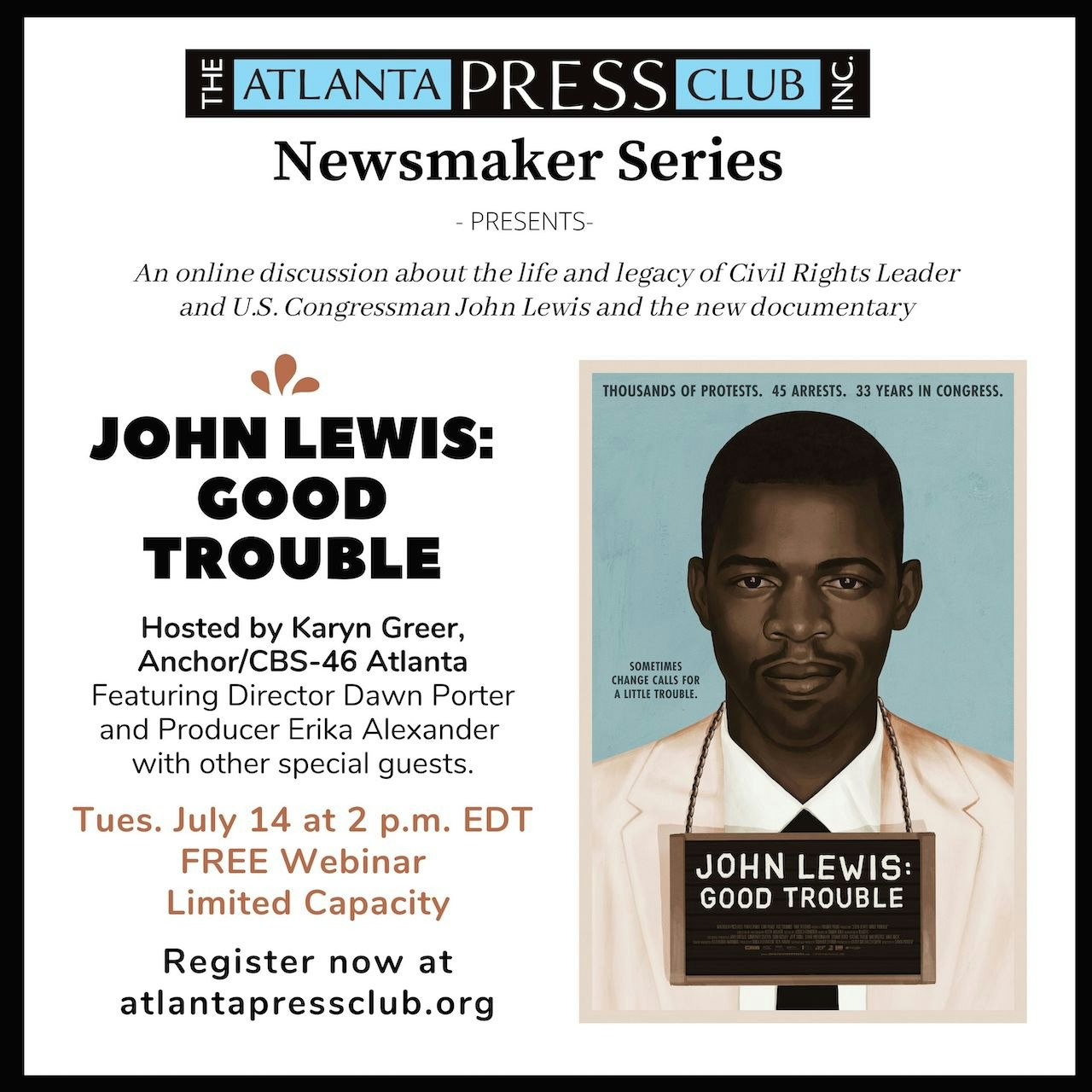 John Lewis: Good Trouble Newsmaker Event - Atlanta Press Club